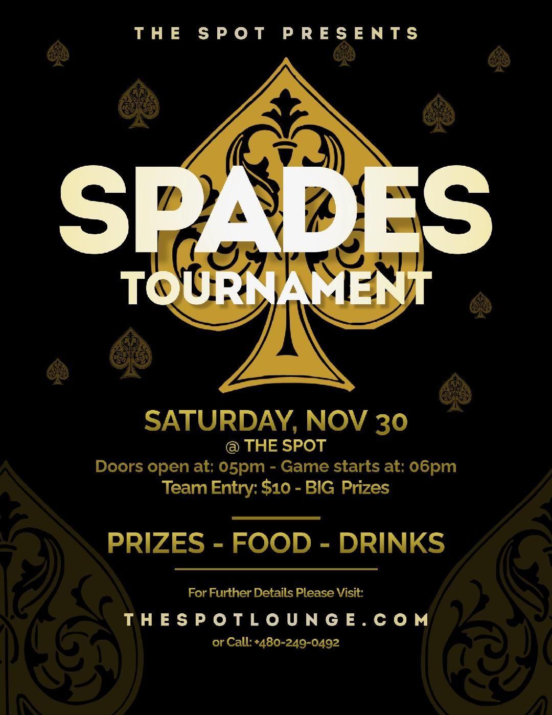 Spades Tournament - The Spot Lounge